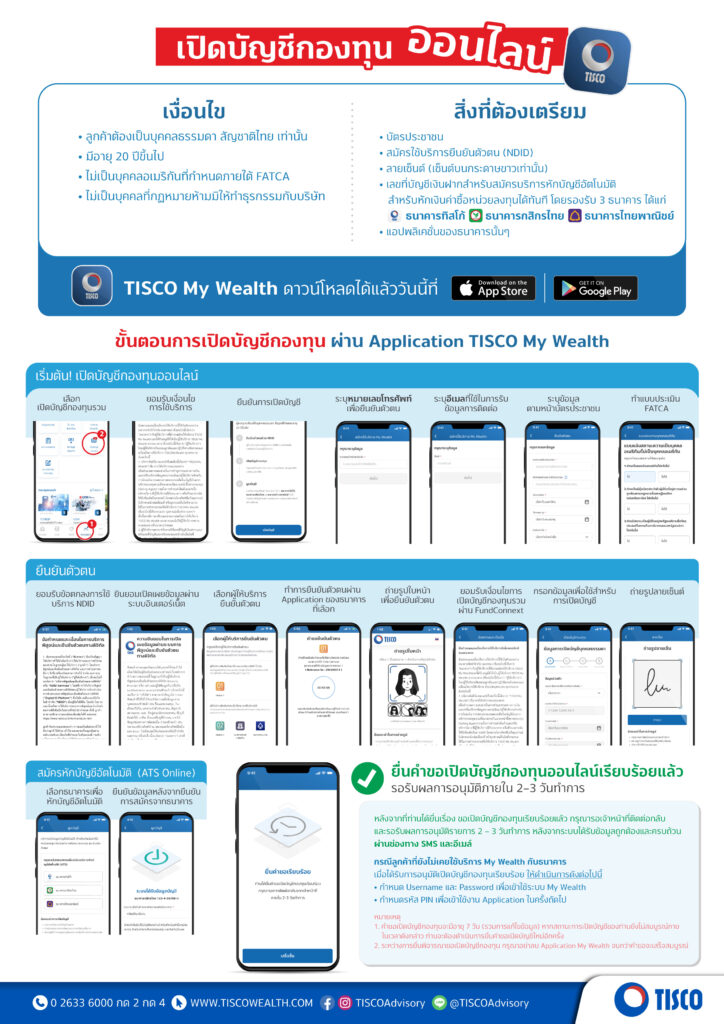 เปิดบัญชีออนไลน์ผ่าน TISCO My Wealth ได้แล้ววันนี้ !| TISCO Wealth